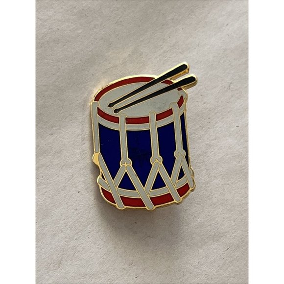 Garnay | Jewelry | Garnay Gold Tone Enamel Drum Pin Brooch Pendant ...